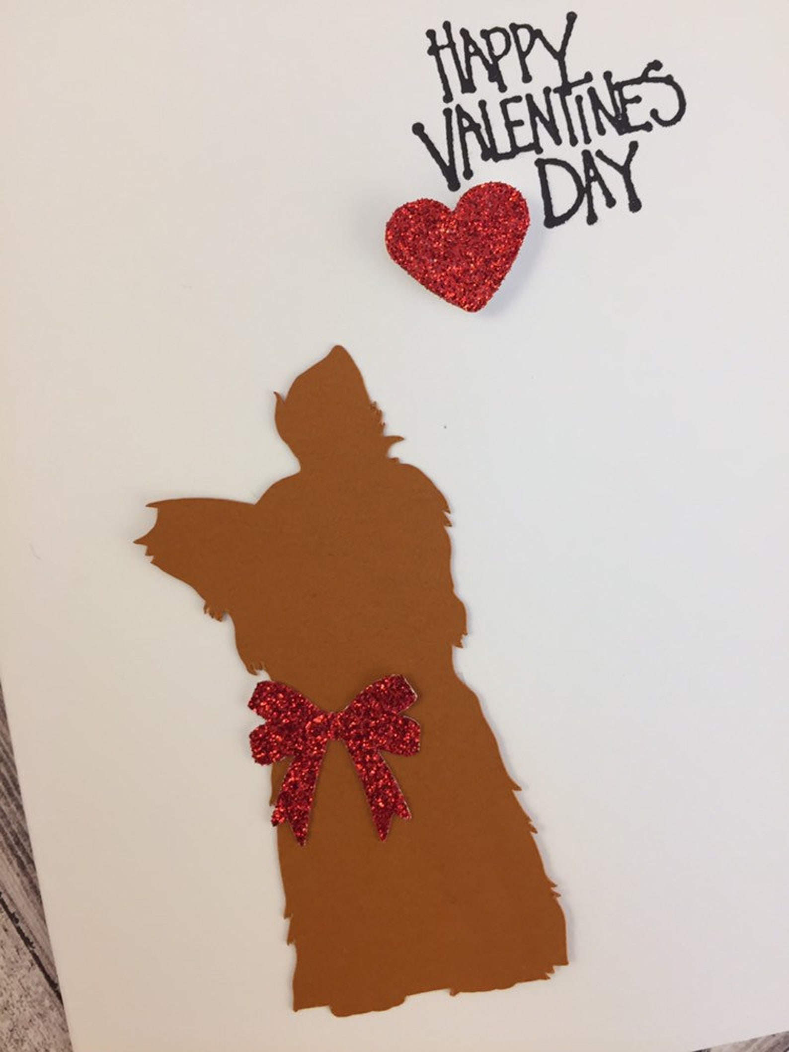 Yorkshire Terrier Yorkshire Terrier Valentine Card Yorkie | Etsy
