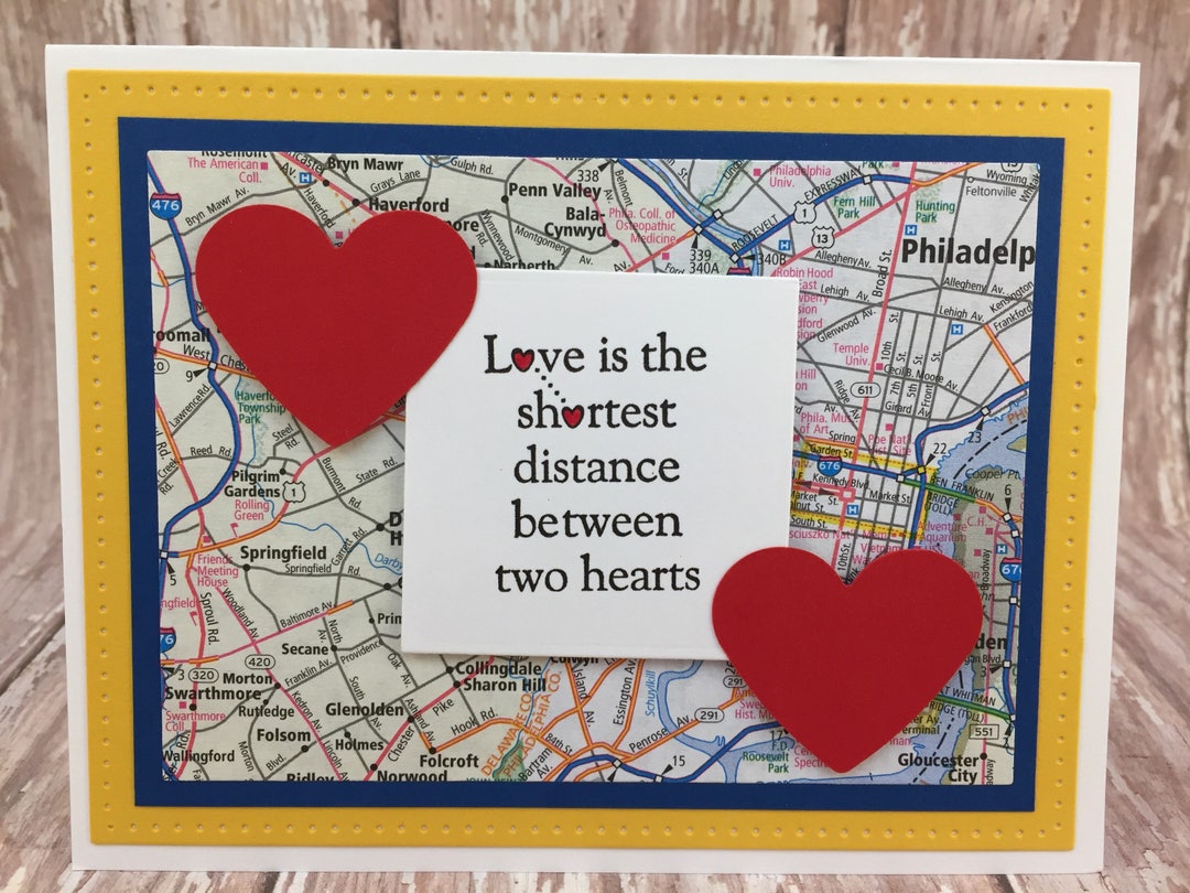 Long Distance Card, I Love You Card, I Miss You Card,heart Card,fun ...