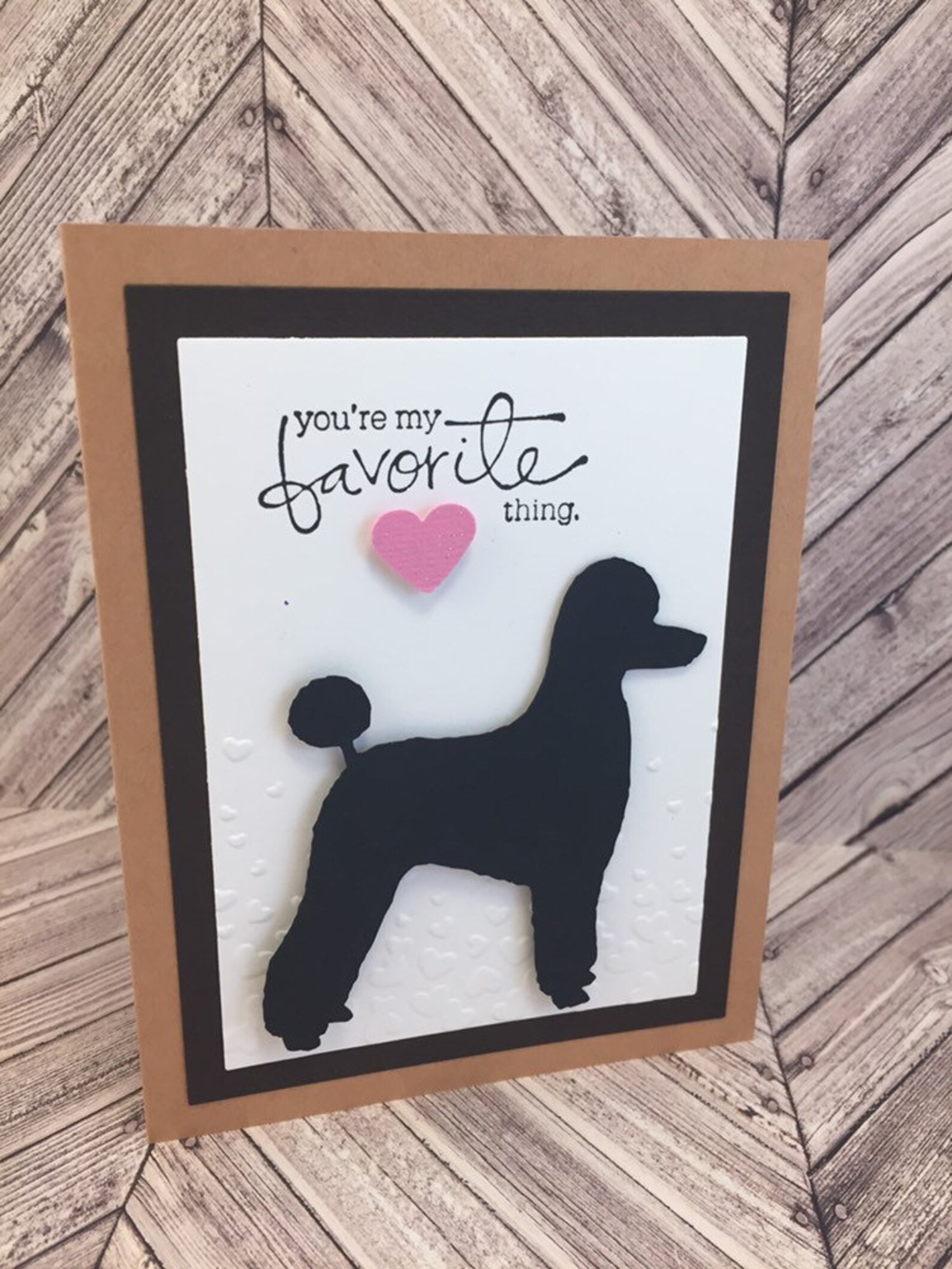 Poodle card poodle birthday card poodle greeting card | Etsy