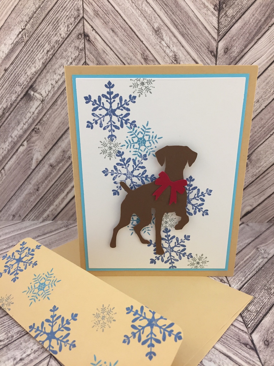 Christmas Dog Card, German Shorthaired Pointer Christmas Card, German ...