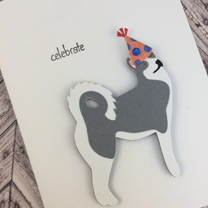 Siberian Husky Card, Husky Card, Husky Birthday Card, Husky Thank You ...