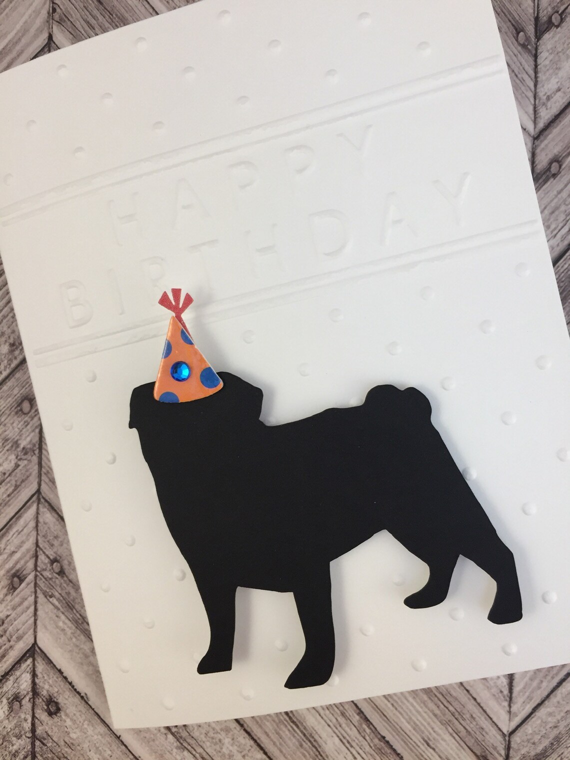 Pug pug card pug birthday card pug greeting card dog | Etsy