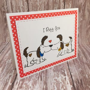 I Ruff You Card,happy Valentine's Day Card,love Card,dog Valentine Card ...