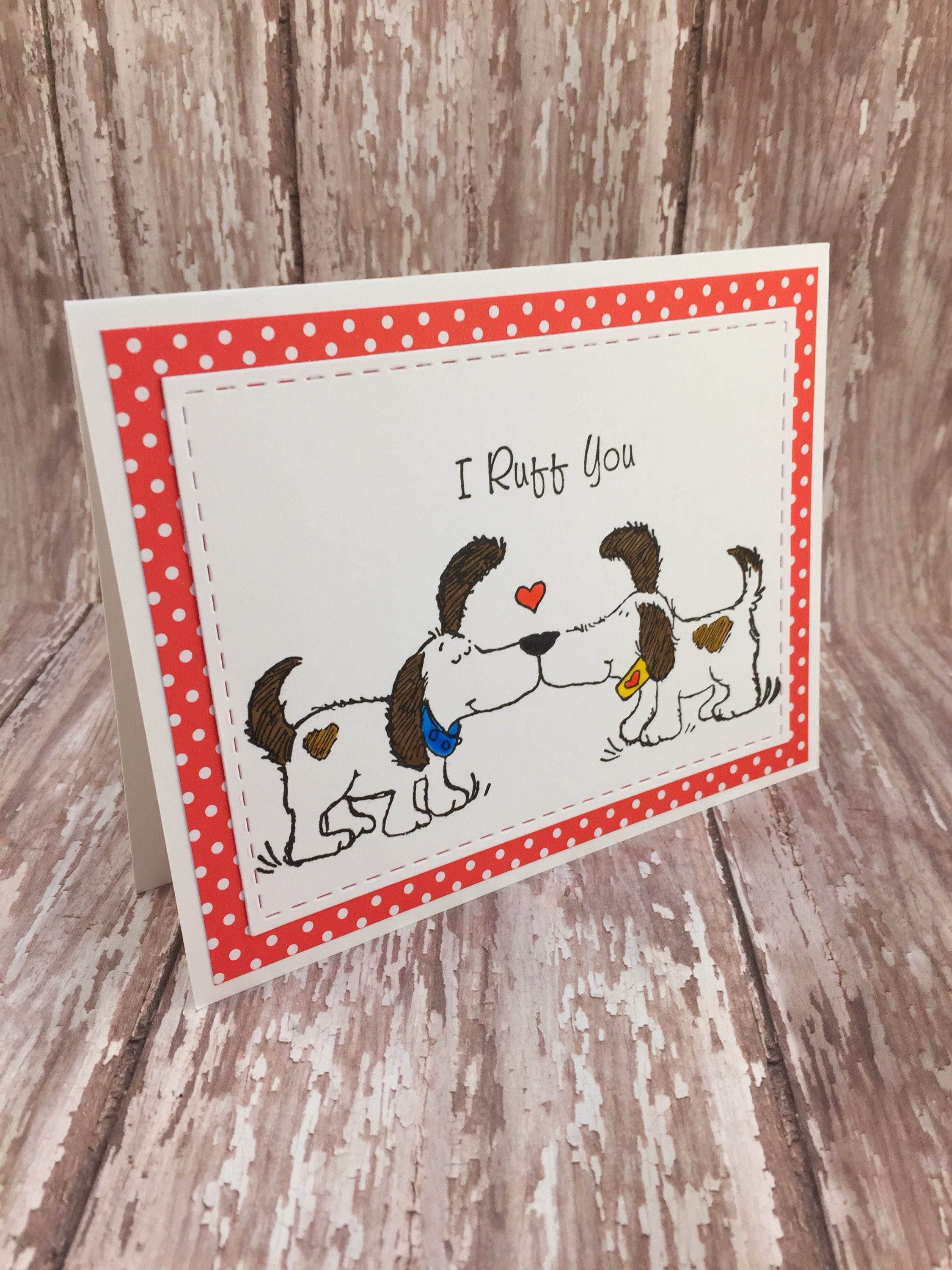 I Ruff You Cardhappy Valentine's Day Cardlove Carddog - Etsy UK