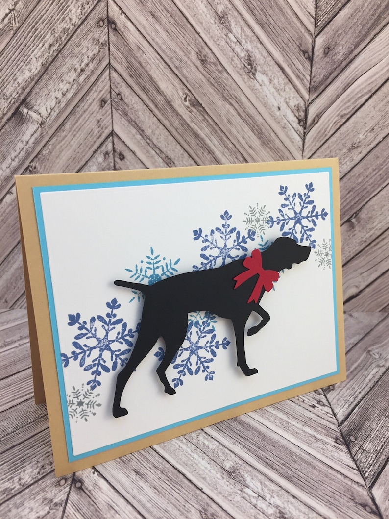 Christmas dog card german shorthaired pointer christmas card | Etsy