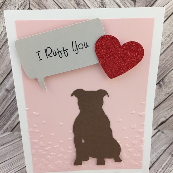 Dog Valentine Card - Etsy