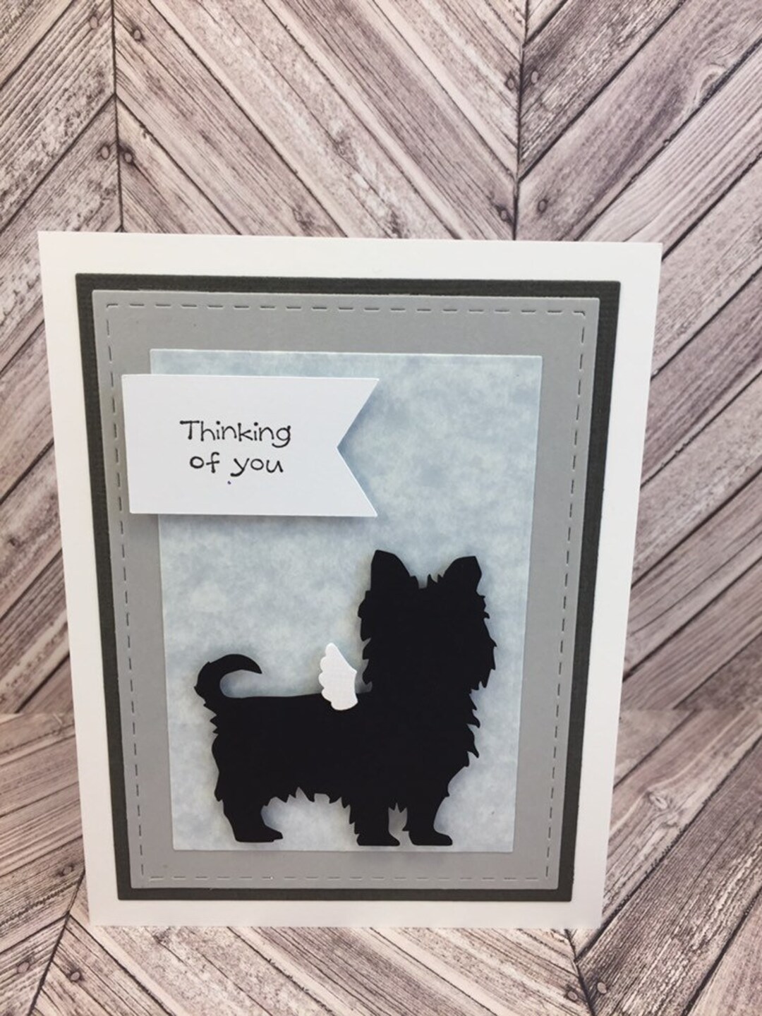 Yorkie Sympathy Card: Handmade Dog Bereavement Card - Etsy