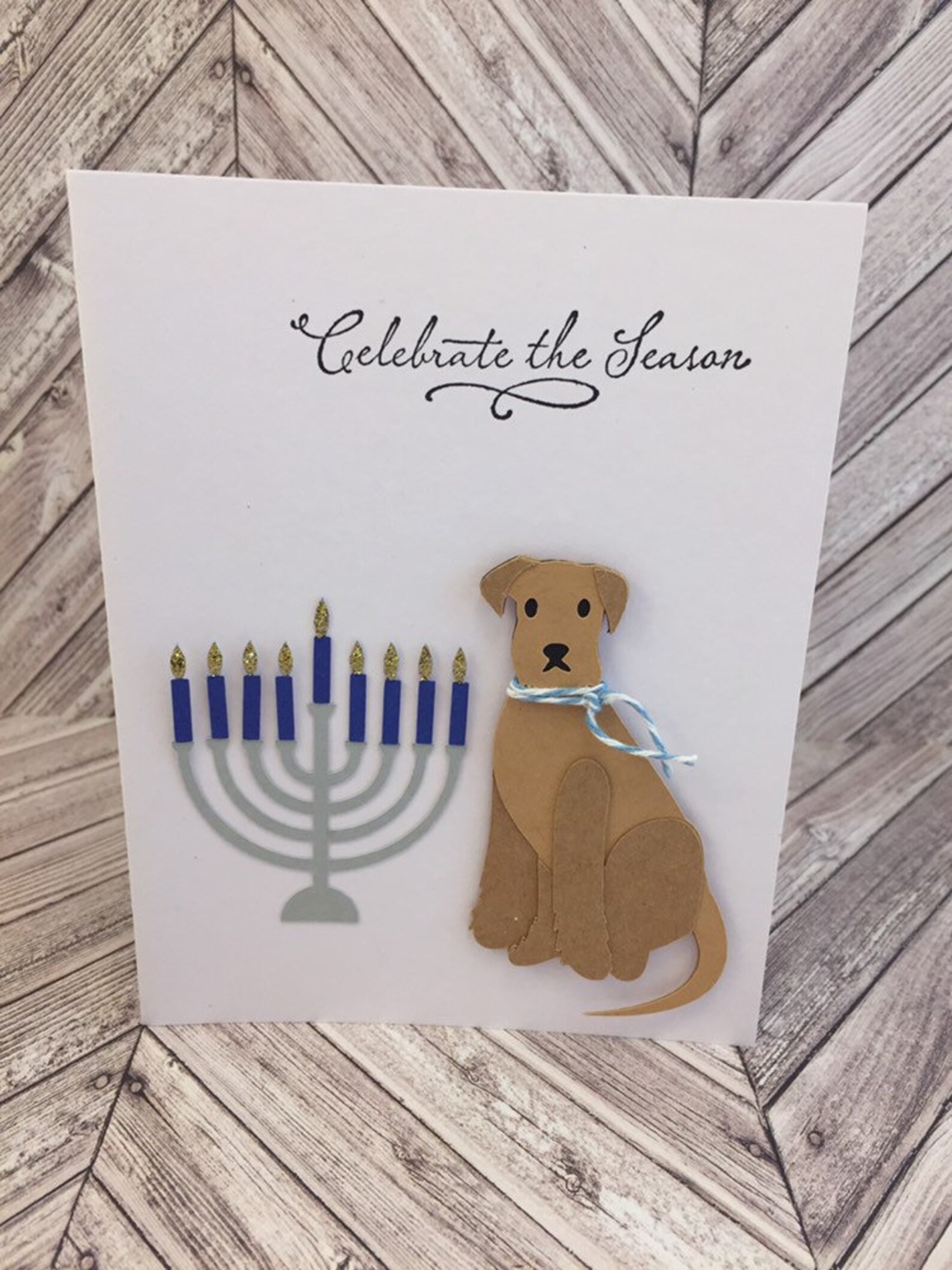 Menorah Menorah Card Hanukkah Hanukkah Card Hanukkah Dog | Etsy