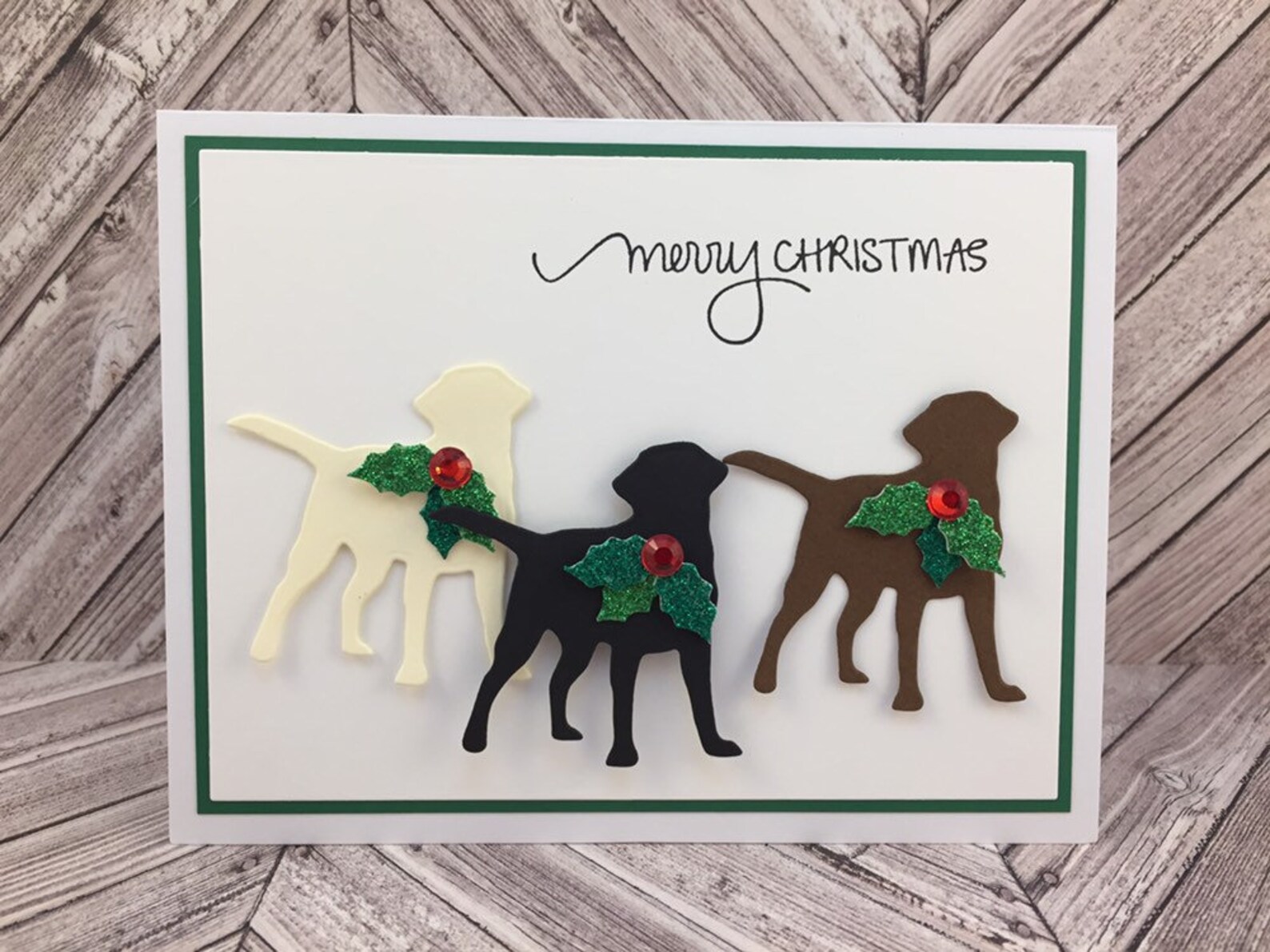 Labrador Retriever Labrador Retriever Card Lab Christmas | Etsy
