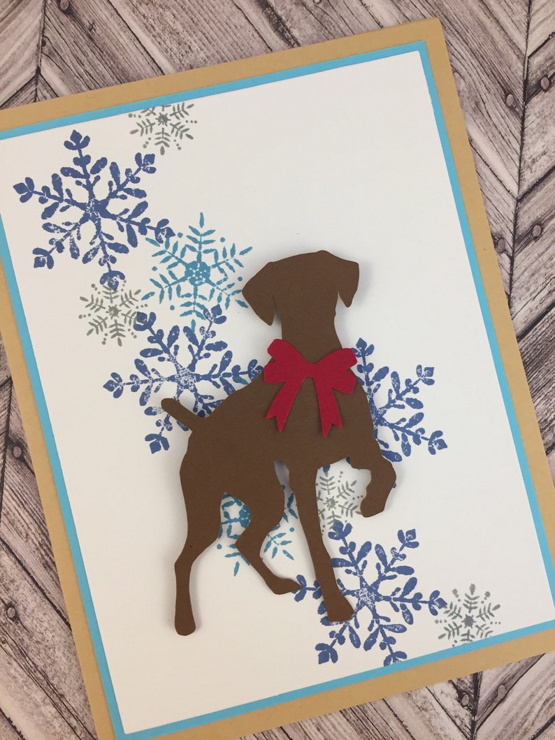 Christmas dog card german shorthaired pointer christmas card | Etsy