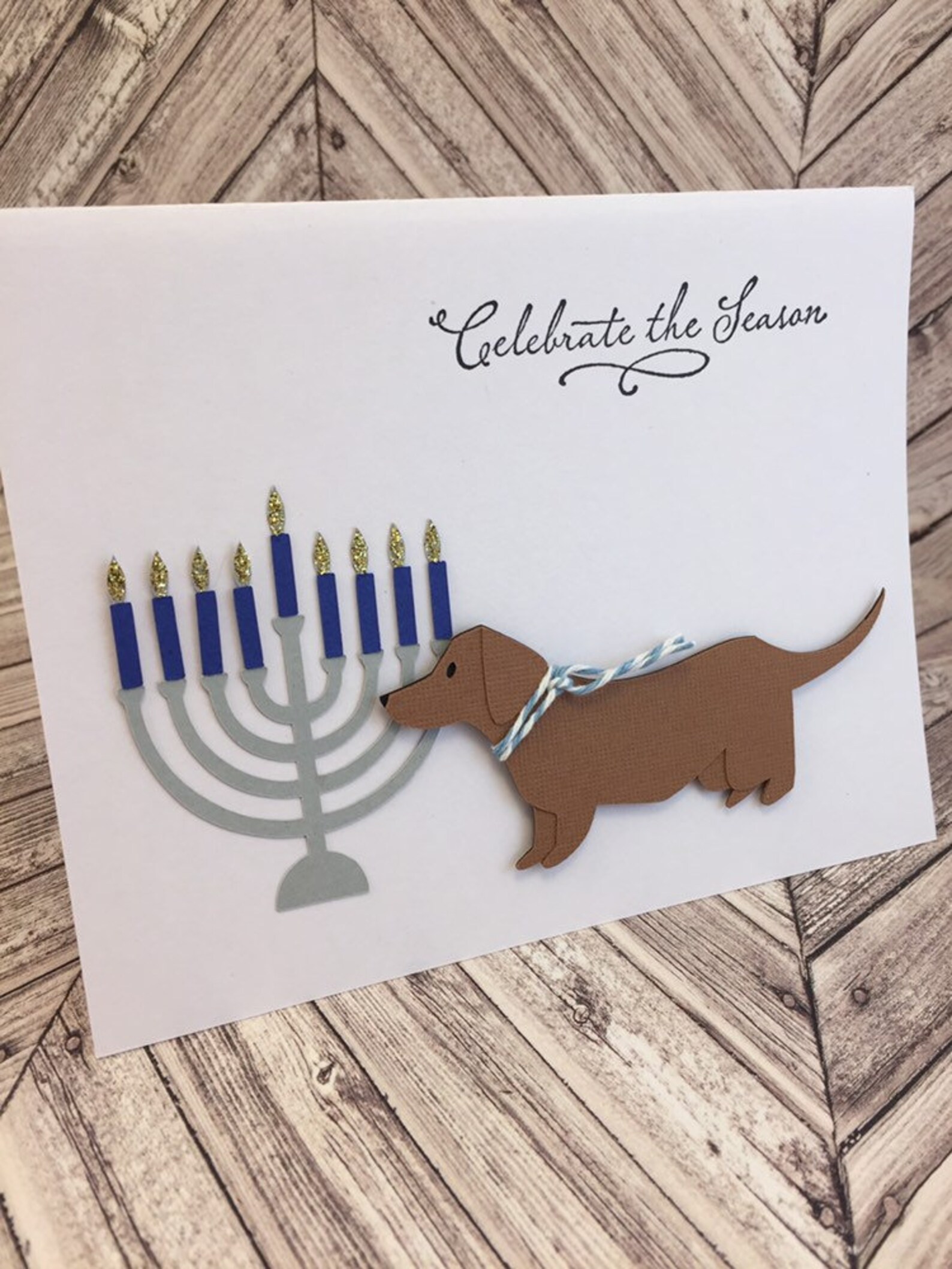 Menorah Menorah Card Hanukkah Hanukkah Card Hanukkah Dog | Etsy