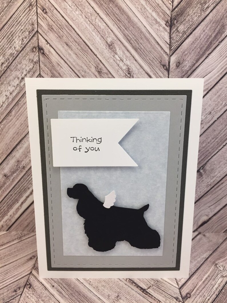 Spaniel Spaniel Card Spaniel Sympathy Card Dog Card Dog - Etsy