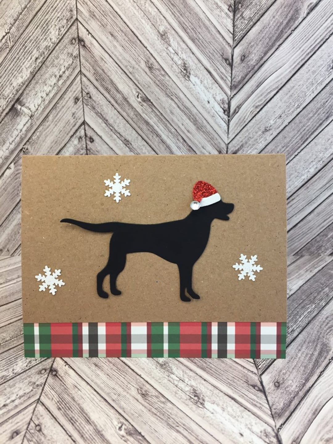 Labrador Christmas Card, Santa Hat, Dog Lover Gift - Etsy