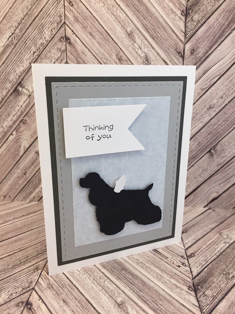 Spaniel Spaniel Card Spaniel Sympathy Card Dog Card Dog - Etsy