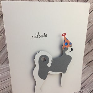 Siberian Husky Card, Husky Card, Husky Birthday Card, Husky Thank You ...