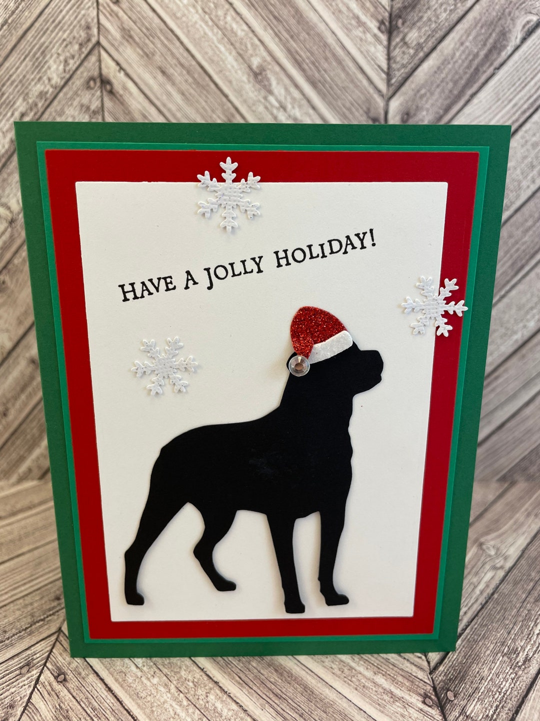 Rottweiler, Rottweiler Card, Rottweiler Christmas Card, Dog Christmas ...
