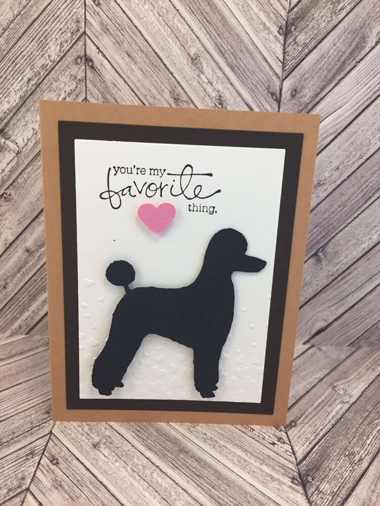 Poodle card poodle birthday card poodle greeting card | Etsy