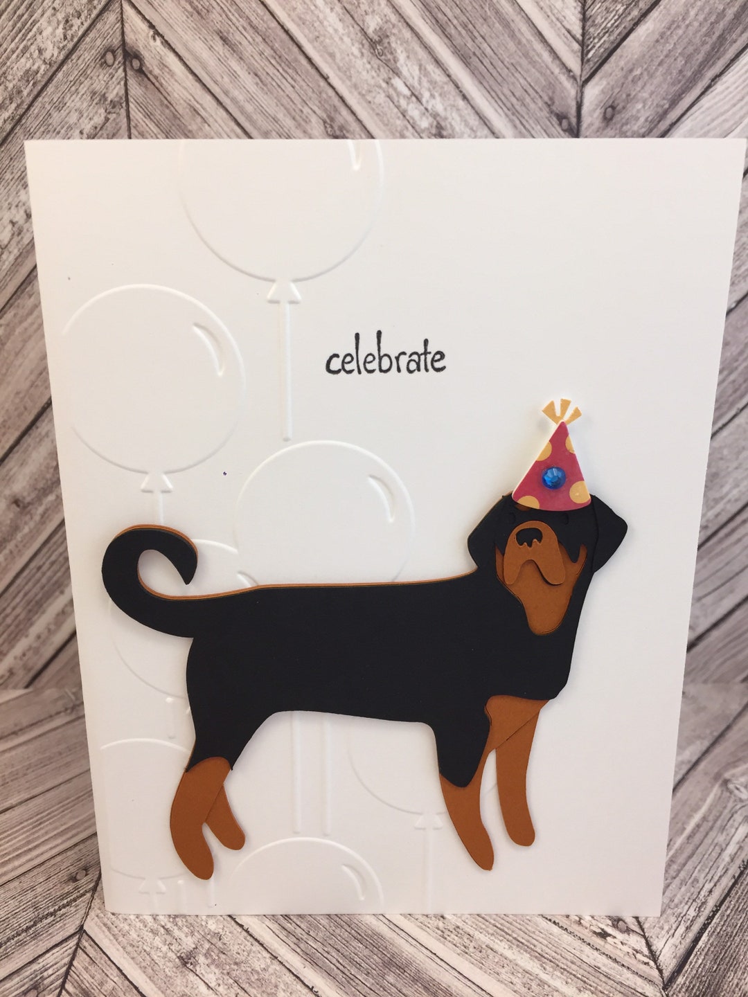 Rottweiler, Rottweiler Card, Rottweiler Birthday Card, Dog Birthday ...