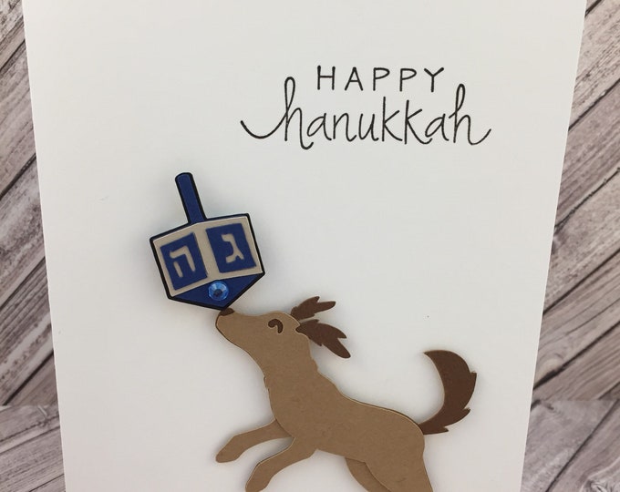 Dreidel Dreidel Card Hanukkah Hanukkah Card Hanukkah Dog - Etsy