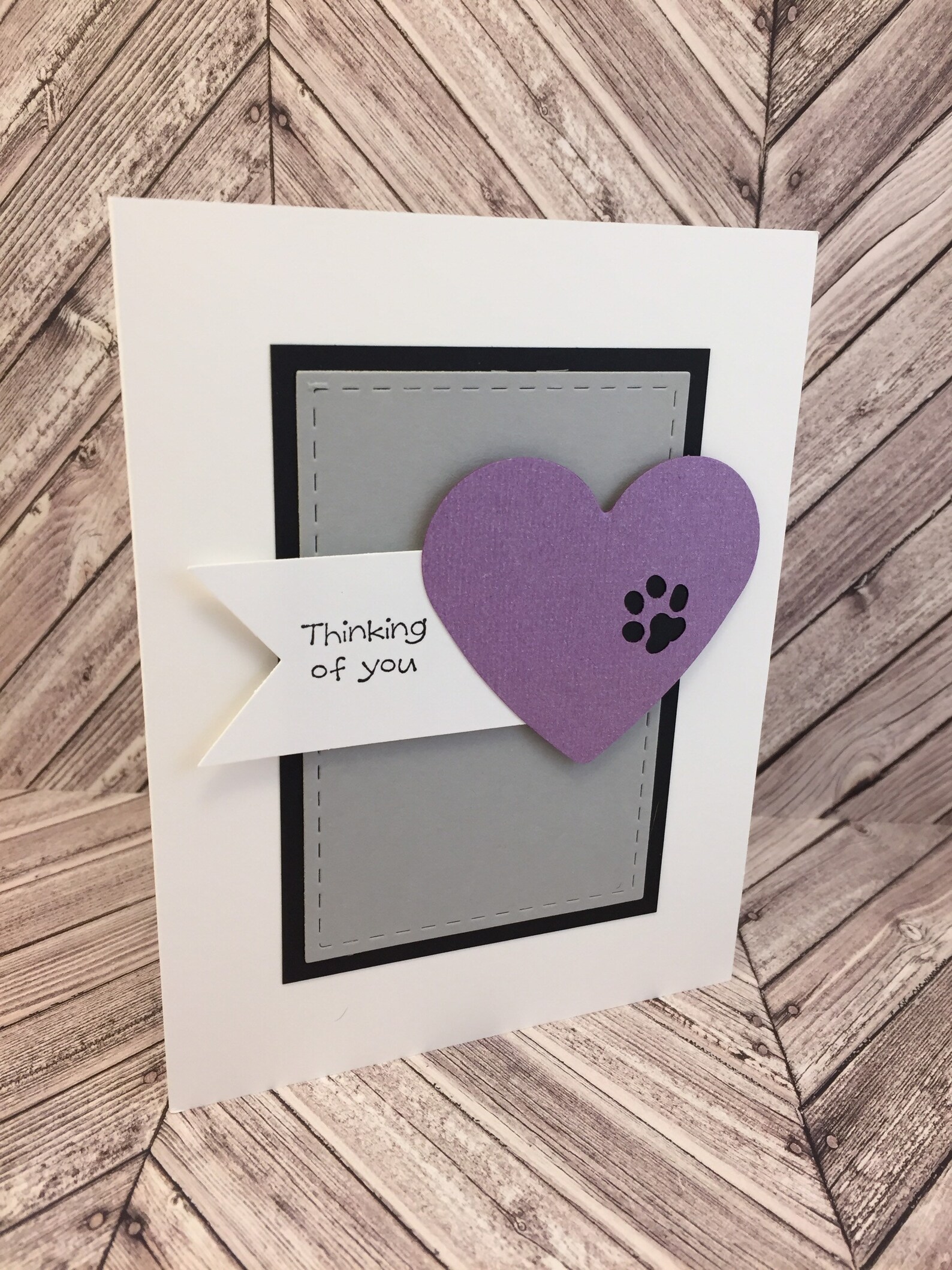 Pet sympathy card paw print pet sympathy card heart sympathy | Etsy