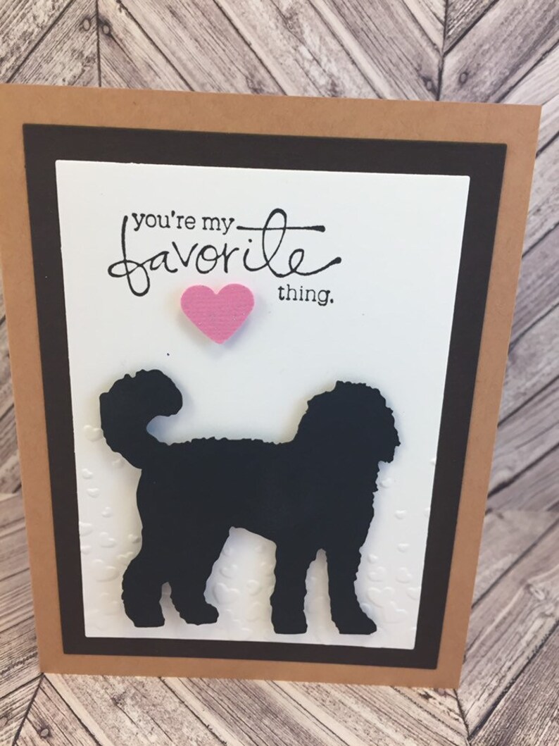 Poodle card poodle birthday card poodle greeting card | Etsy