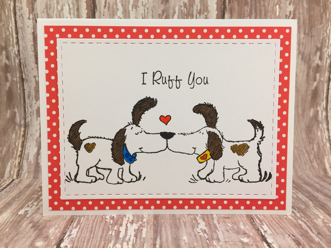 I Ruff You Card,happy Valentine's Day Card,love Card,dog Valentine Card ...