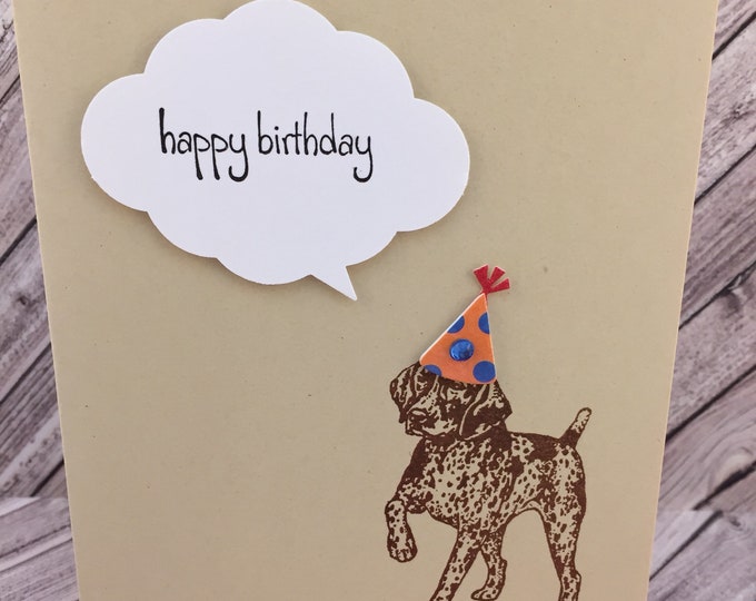 German Shorthaired Pointer, Pointer, Birthday Card, Dog Birthday Card ...