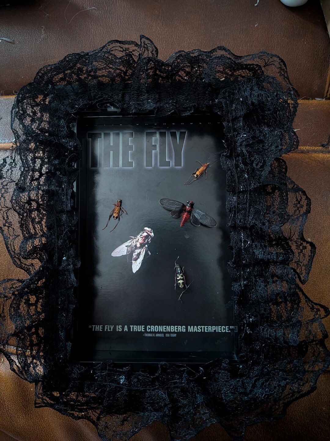 The Fly Horror Movie Poster With Real Pinned Bugs - Etsy
