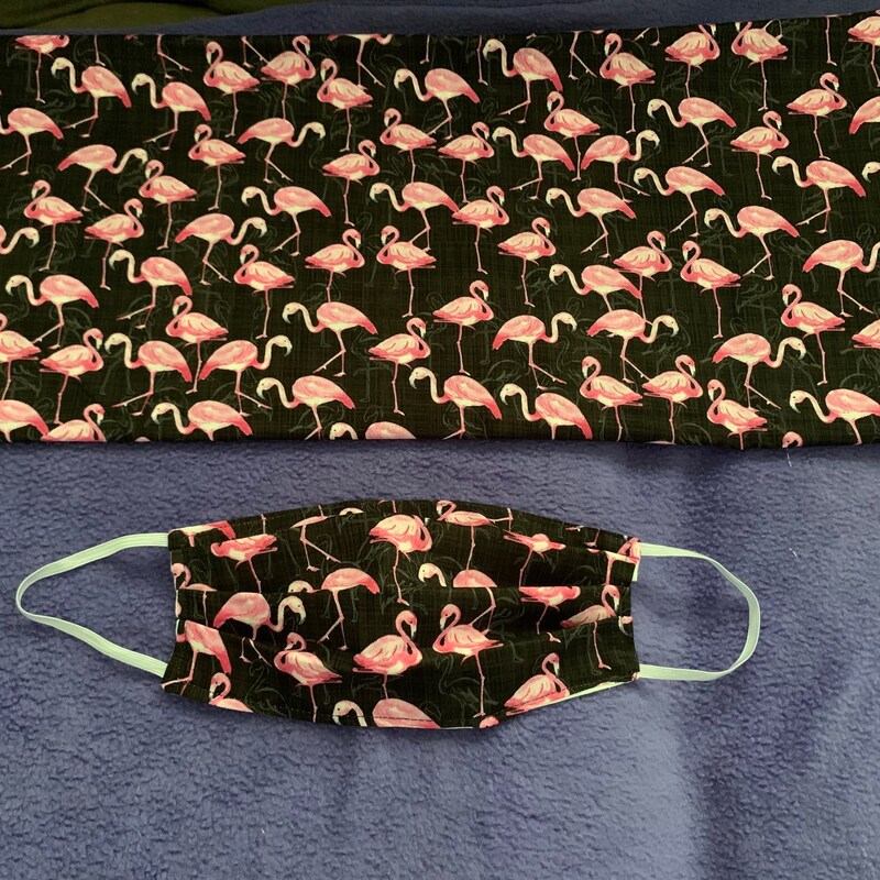 Flamingo Face Mask - Etsy