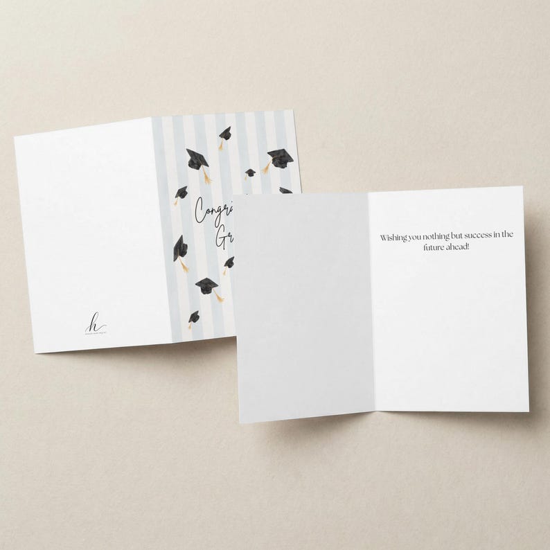 Graduation Card Digital Download | Printable Congrats Grad | Cap ...