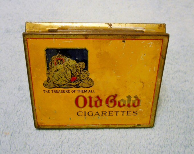 Vintage Old Gold Cigarettes Old Gold 50 ~treasure of Them All Tin Box ...