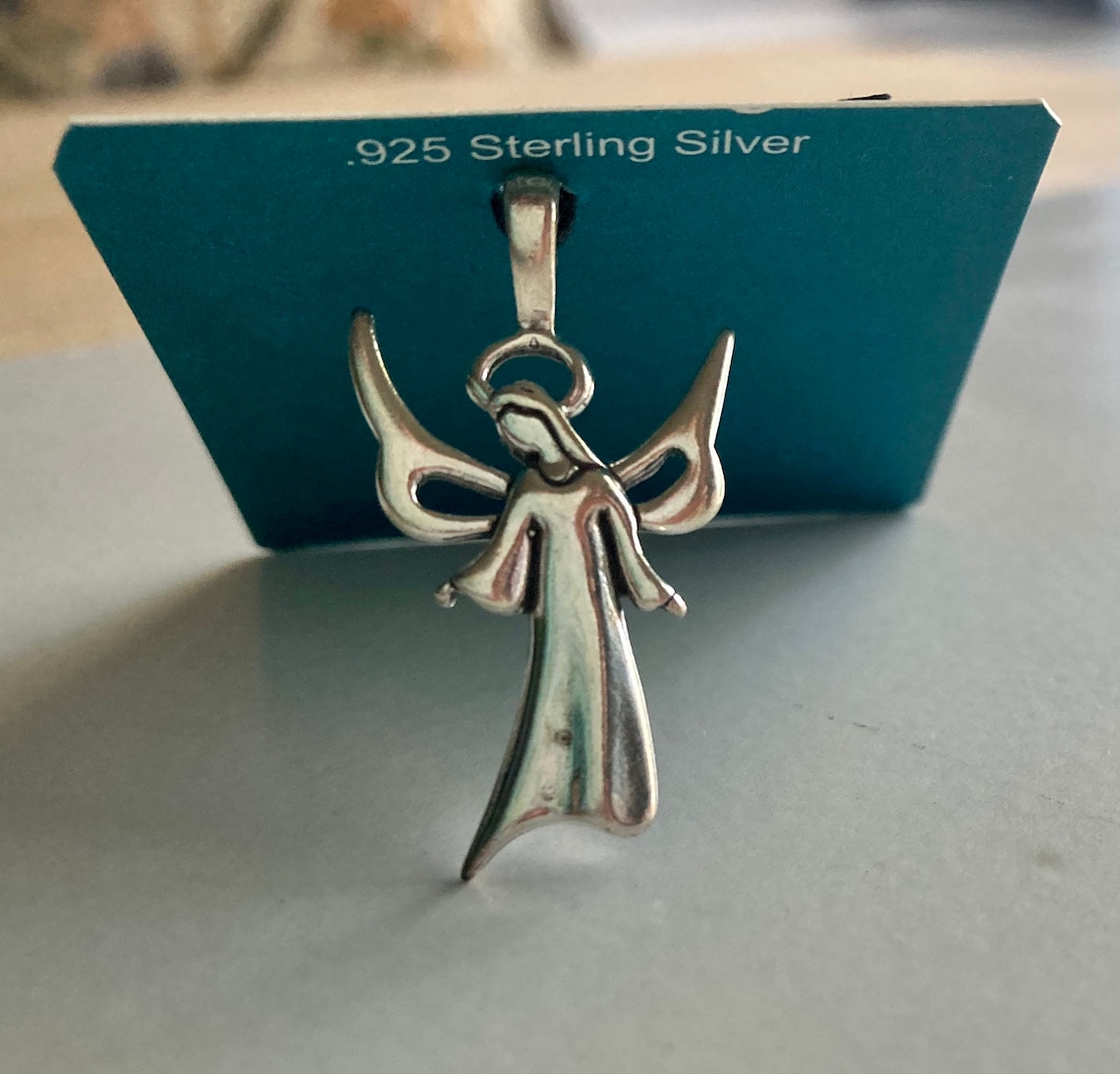 Elegant Silver Angel Pendant 925 - Etsy