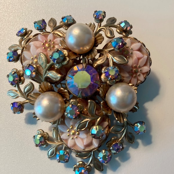 Miriam Haskell Brooch - Etsy