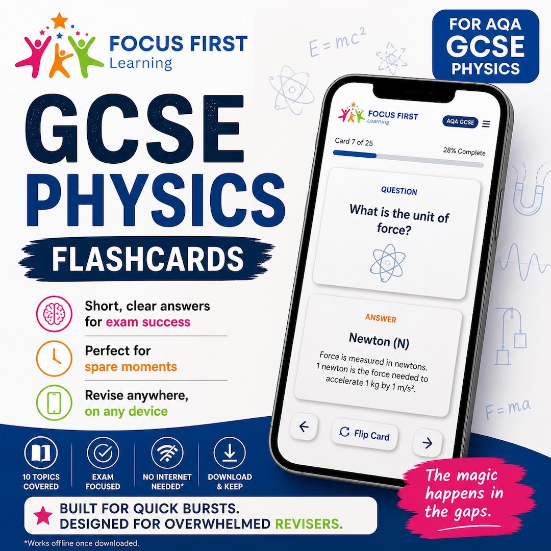 AQA GCSE Physics Revision Flashcards numériques - Etsy France