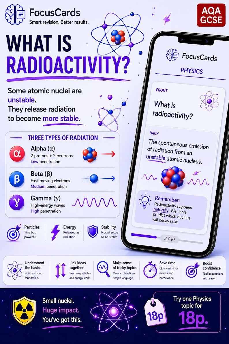 GCSE Physics Revision Flashcards AQA – Sample Topic (digital Download ...