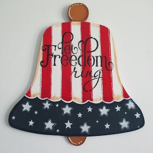 Liberty Bell Wall Hanging, Liberty Bell Door Hanging, 4th of July Decor ...