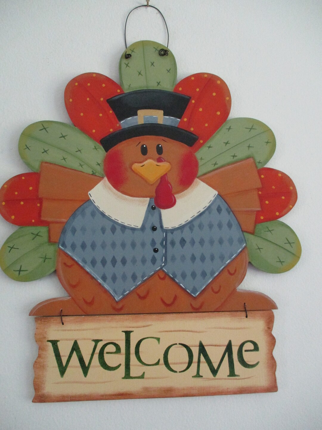 Welcome Turkey Wall Hanging, Welcome Turkey Door Hanging, Thanksgiving ...