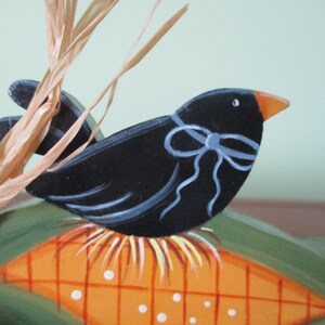 Crow on Corn, Crow Shelf Sitter, Fall Decor, Tiered Tray, Shelf Sitter ...