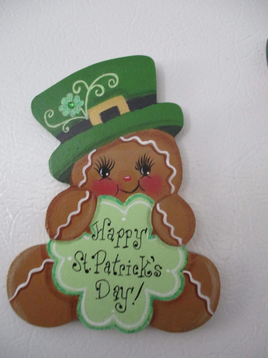Gingerbread Leprechaun Magnet, St. Pat's Day, St. Patrick's Day Decor ...