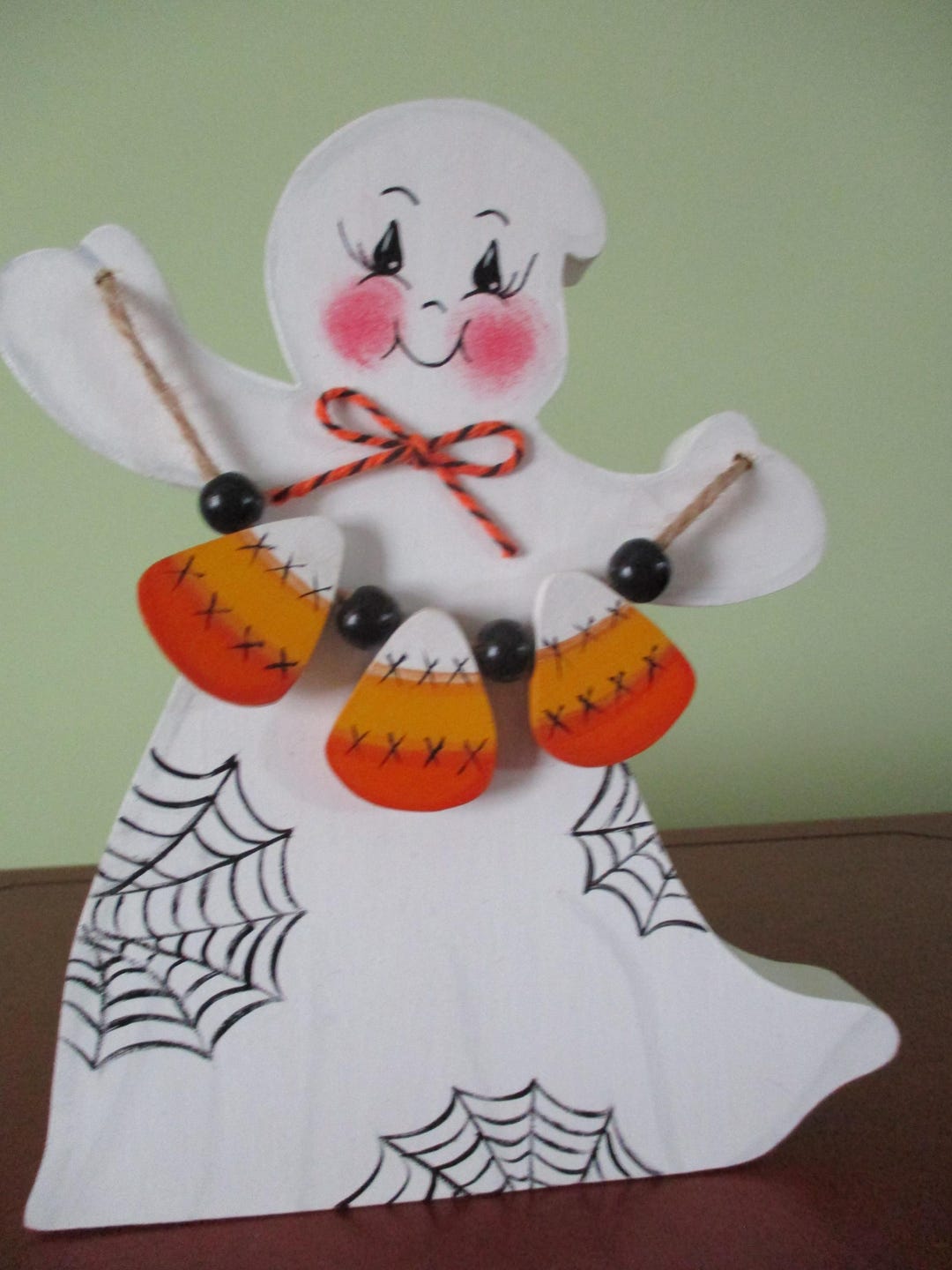 Ghost With Candy Corn Garland, Halloween Decor, Fall Decor, Tiered Tray ...