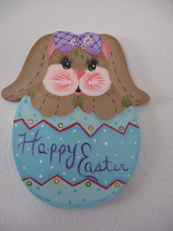 Easter Bunny in an Egg Bunny Magnet Easter Egg Magnetgift | Etsy