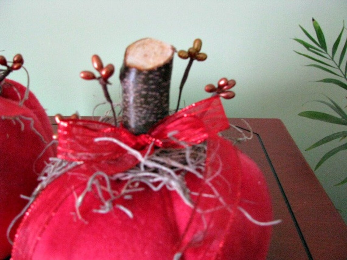 Pumpkins Red Pumpkins Fall Decor Autumn Decor Home Decor - Etsy