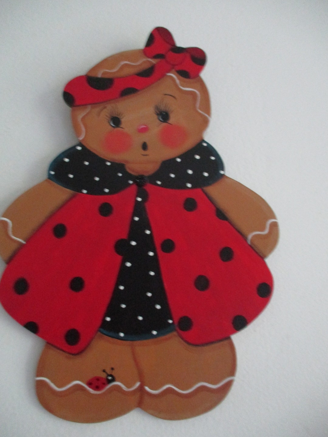 Gingerbread Ladybug Wall Hanging, Gingerbread Wall Hanging, Ladybug ...