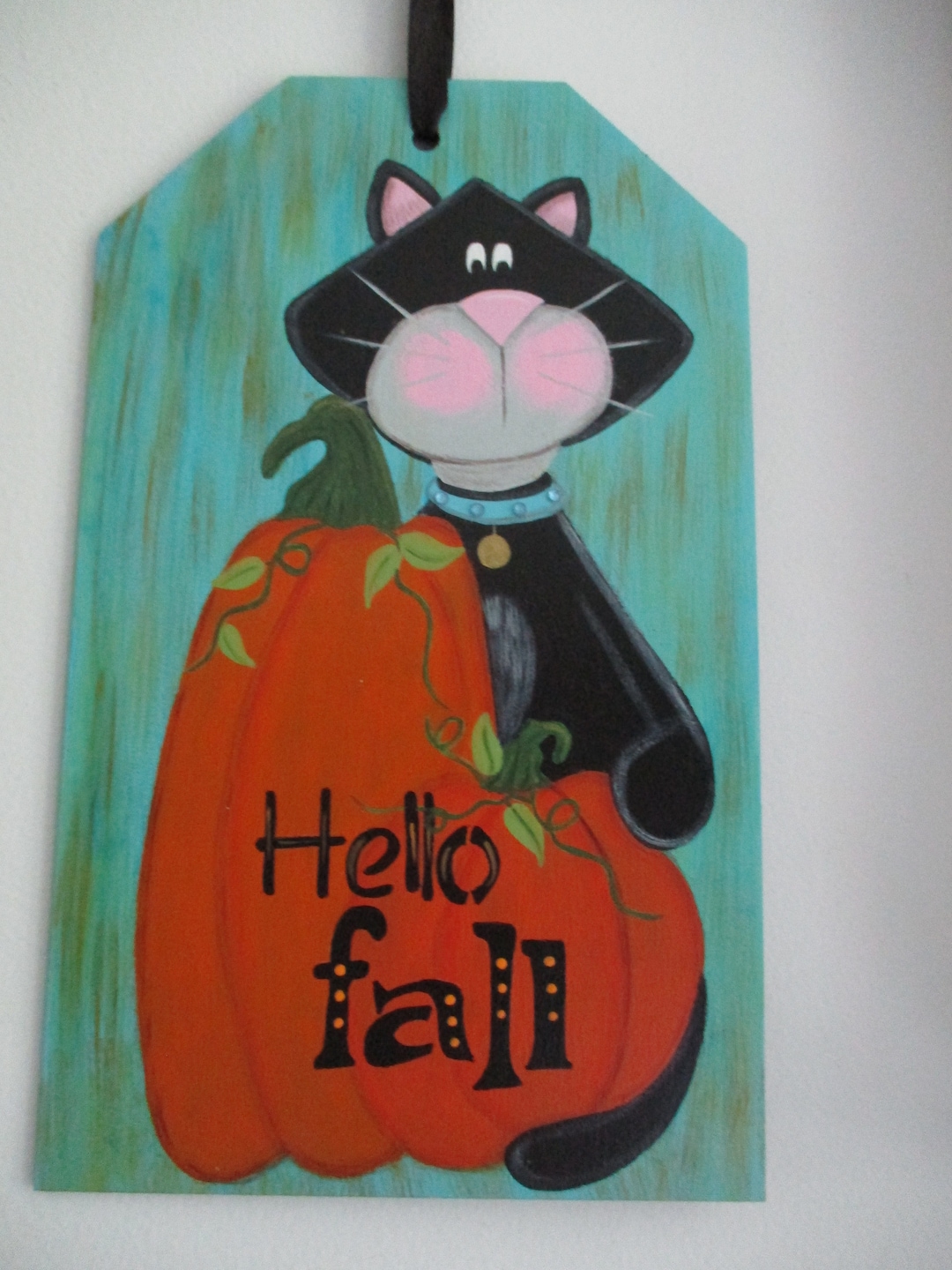 Cat Tag Wall Hanging for Fall, Fall Decor, Fall Wall Hanging, Cat ...