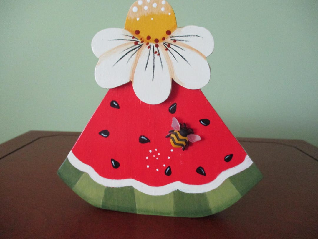 Watermelon With Daisy, Watermelon, Daisy, Bee, Summer Decor, Watermelon ...