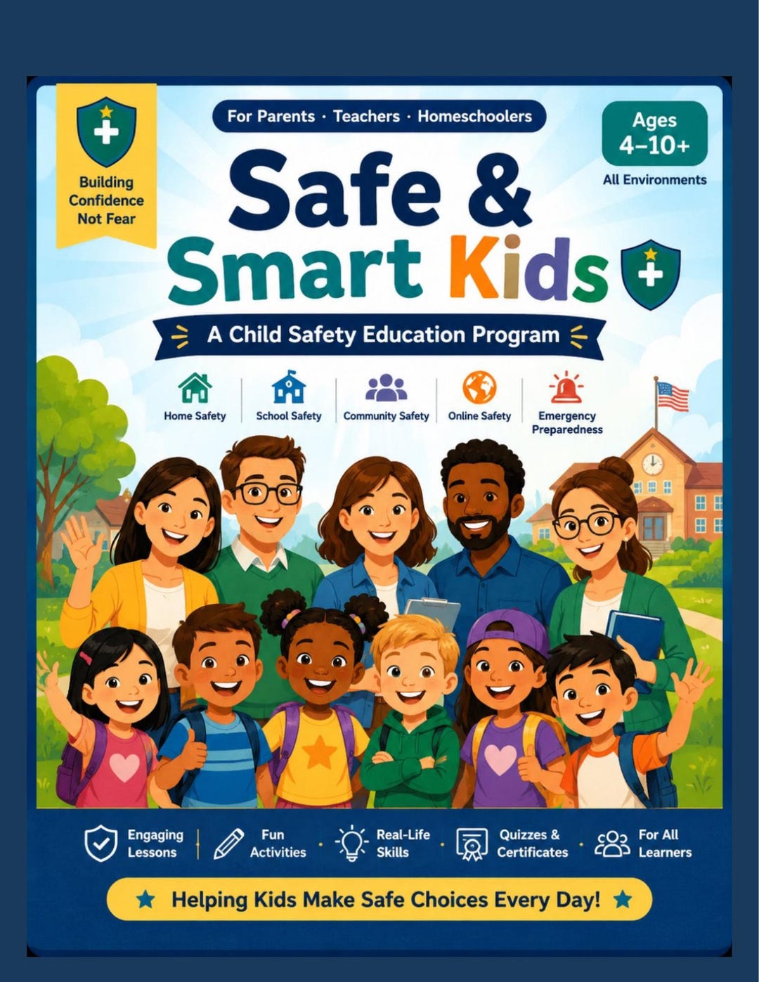 NEW Safe and Smart Kids a Complete Child Safety Bundle for Ages 4 to 10 ...