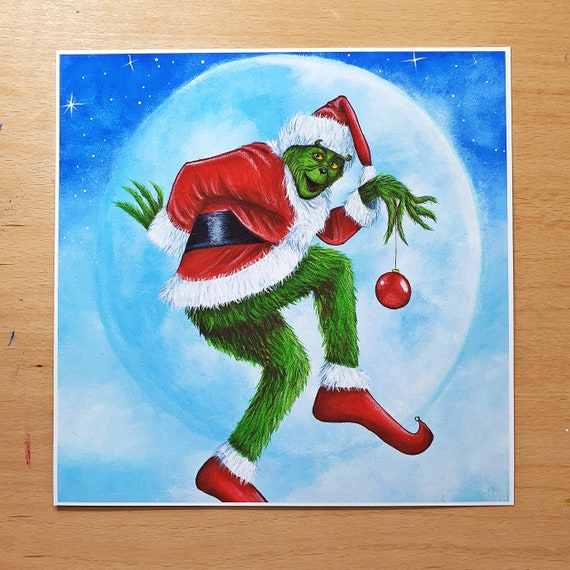 You're a Mean One Mr Grinch Print of Original Hand - Etsy Singapore