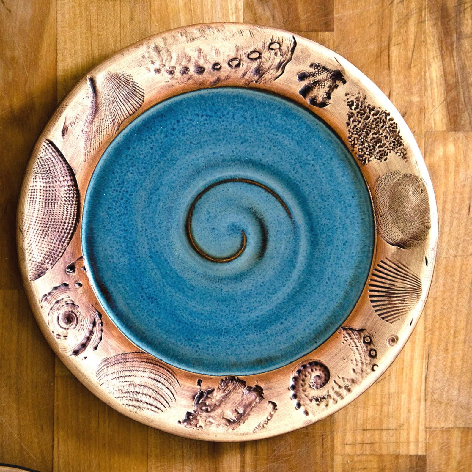 Tapas Plate IN STOCK Dessert Plate Blue Ceramic Plate - Etsy