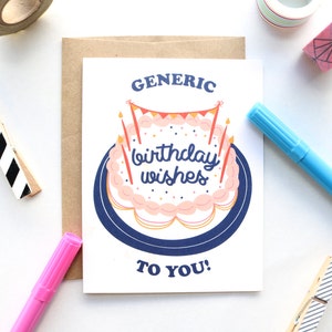 Generic Birthday Wishes to You Greeting Card - Happy Birthday Card - Etsy