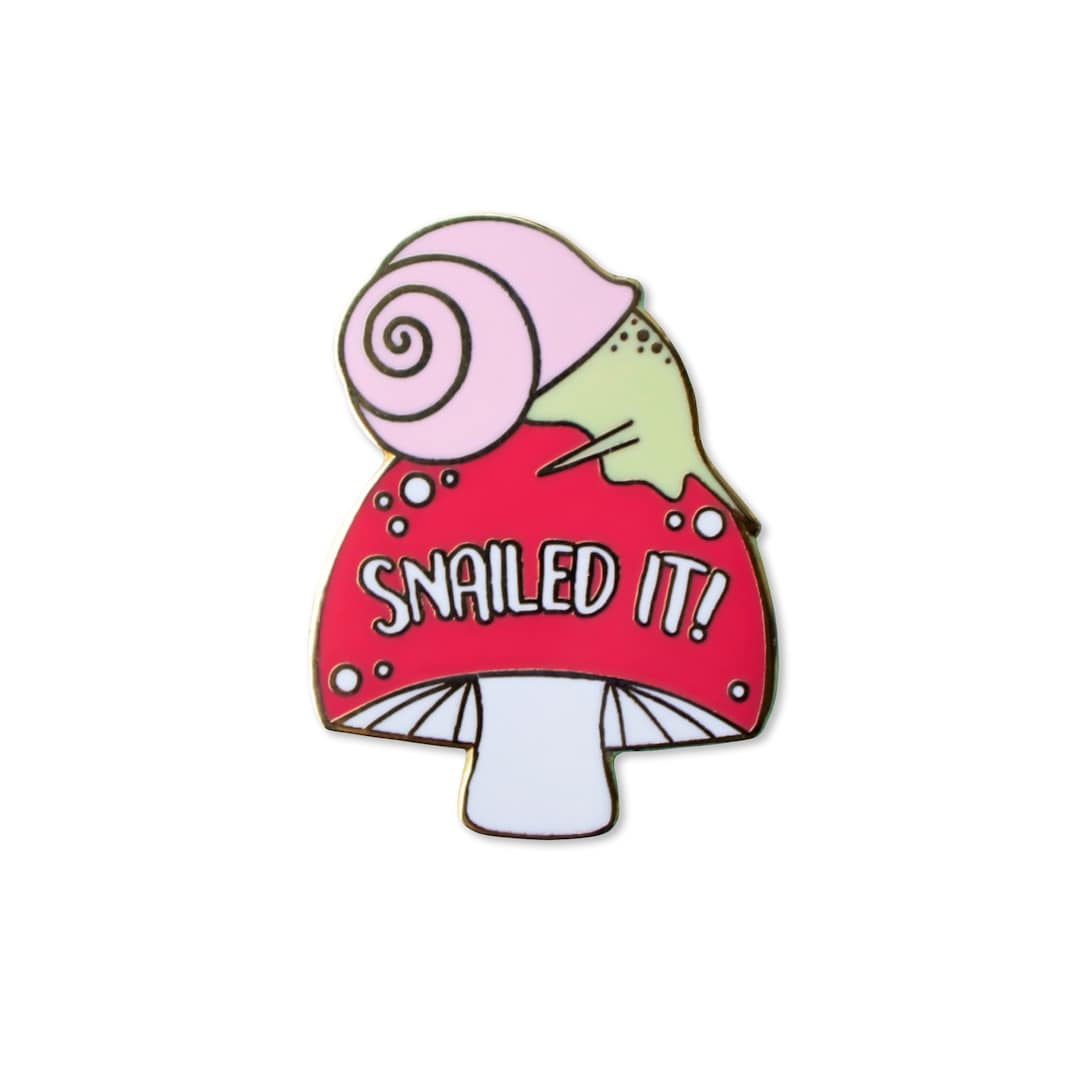 Snailed It Enamel Pin - Snail Pin - Etsy
